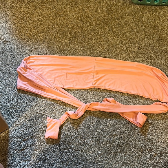 SHEIN | Tops | Peach Wrap Tube Top | Poshmark